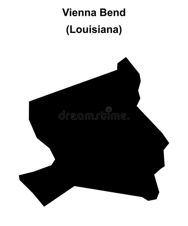 Vienna Bend outline map stock vector. Illustration of bend - 387345424