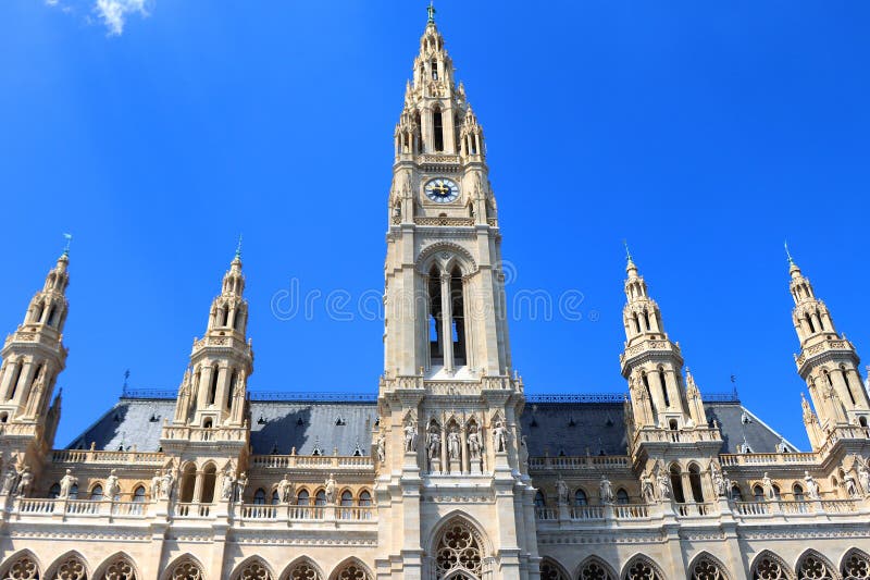 Vienna City Hall stock photo. Image of hall, decorative - 376455014