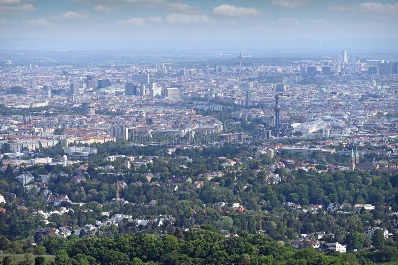 Vienna city panoramic view stock photo. Image of tourism - 183315326