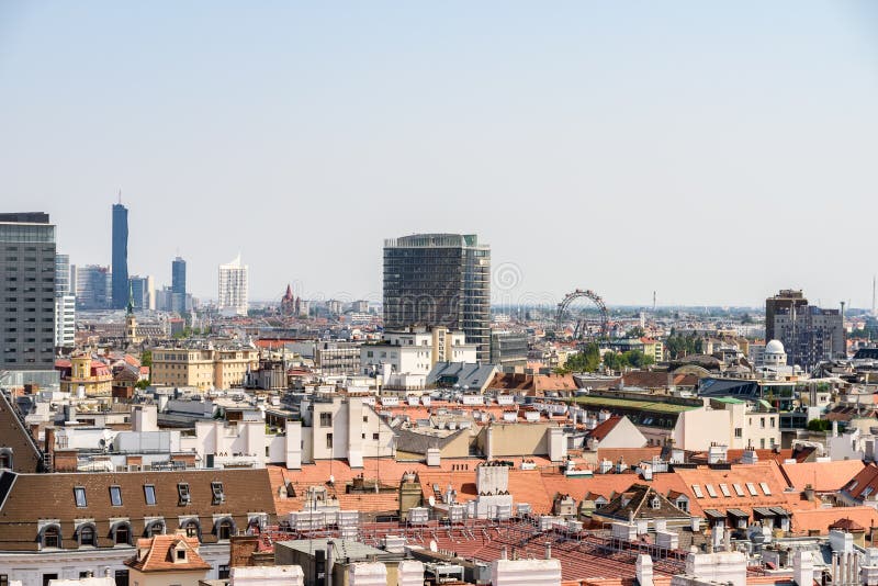Vienna City Skyline stock image. Image of park, buildings - 60758939
