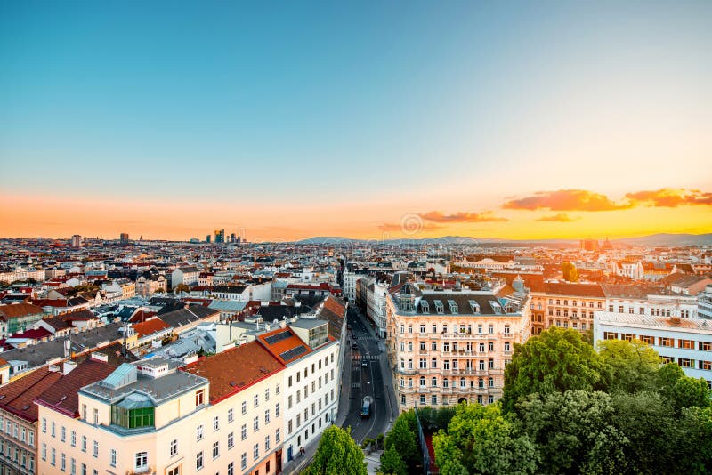 Vienna Cityscape in Austria Stock Photo - Image of capital, building ...