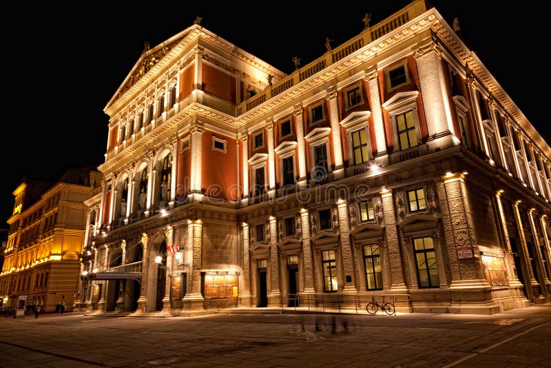 Vienna Concert Hall At Night Stock Photo - Image of austria ...