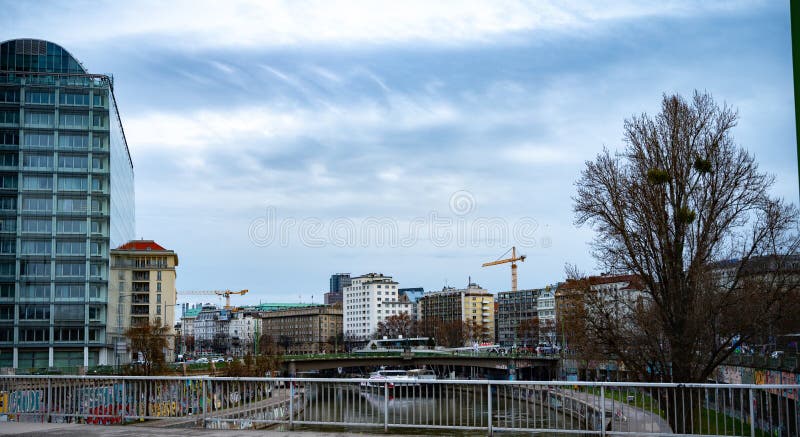 Vienna Filming Location of the Recruit Stock Image - Image of danube ...