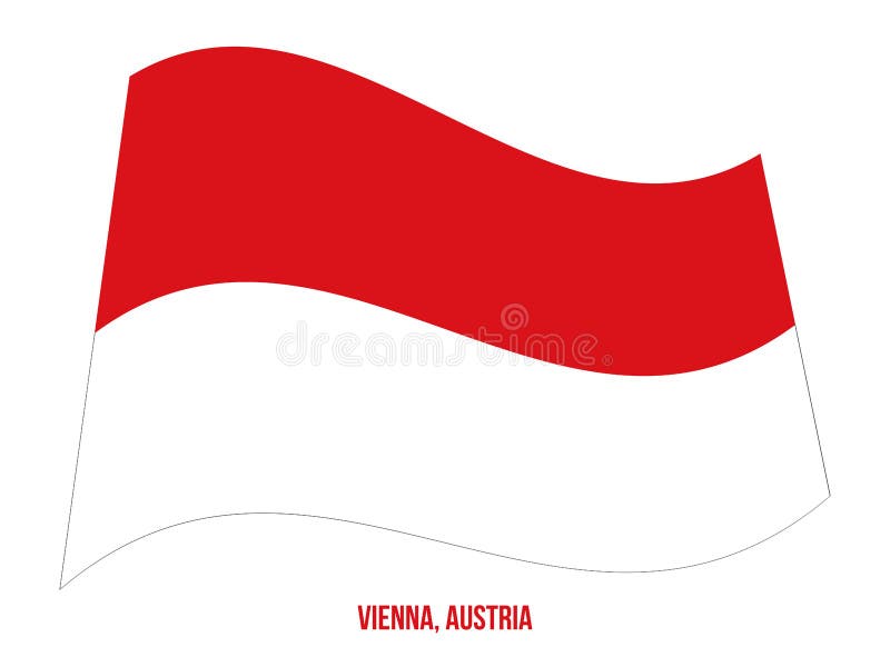 Vienna Flag Waving Vector Illustration on White Background. States Flag ...