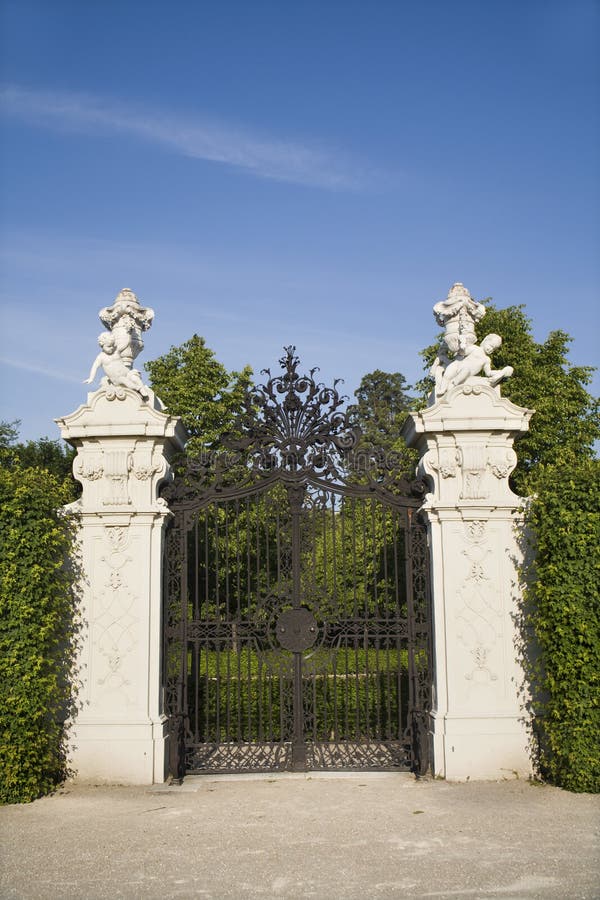 Gate in Belvedere, Vienna stock photo. Image of historic - 149743574