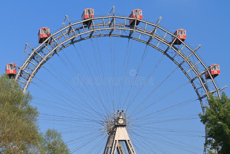 Vienna Giant Ferries Wheel (Riesenrad) Stock Photo - Image of ...