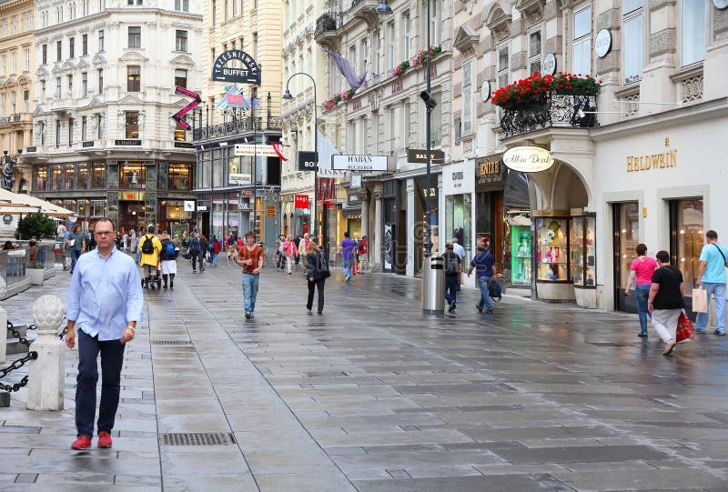 Vienna - Graben editorial stock photo. Image of people - 29138728