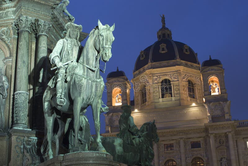 Vienna landmark in night stock image. Image of tradition - 3734347