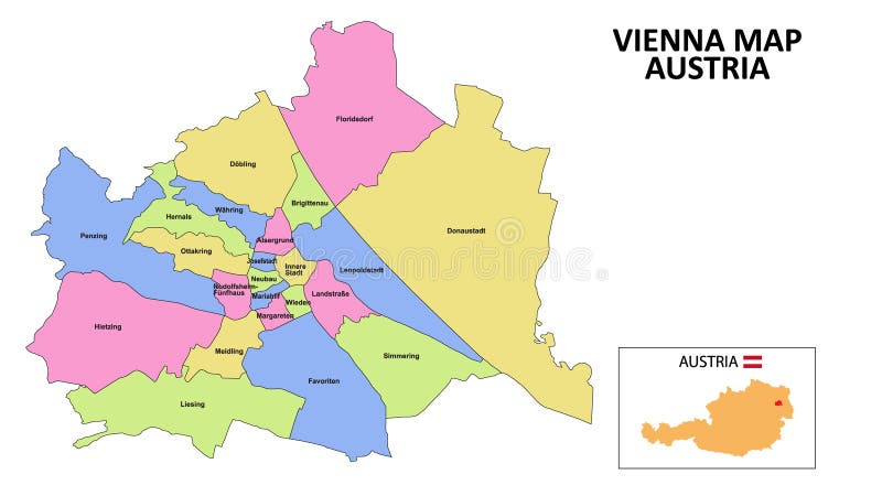 Vienna Map. District Map of Vienna Detailed Map of Vienna in Color with ...