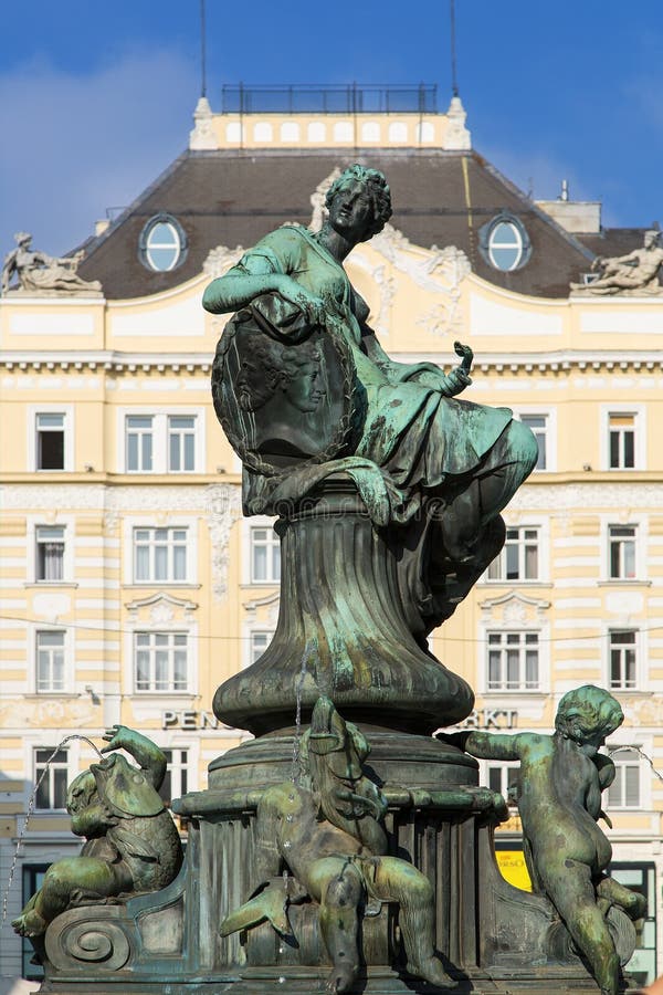Vienna, Neuer Markt Square editorial photography. Image of fountain ...