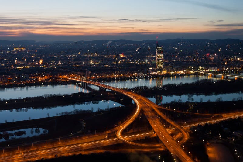 Vienna at Night stock photo. Image of pulsating, night - 2270234