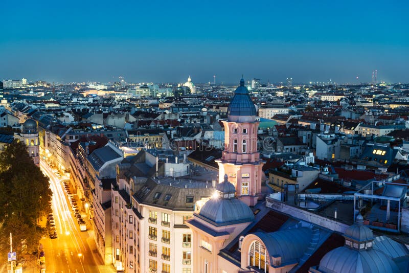 Vienna at night stock image. Image of tourism, stage - 23163929