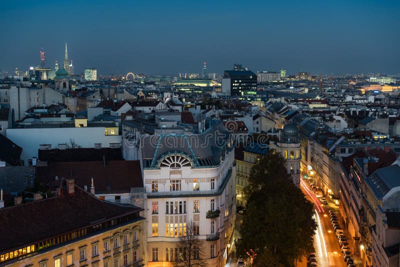 Vienna at night stock image. Image of tourism, stage - 23163929