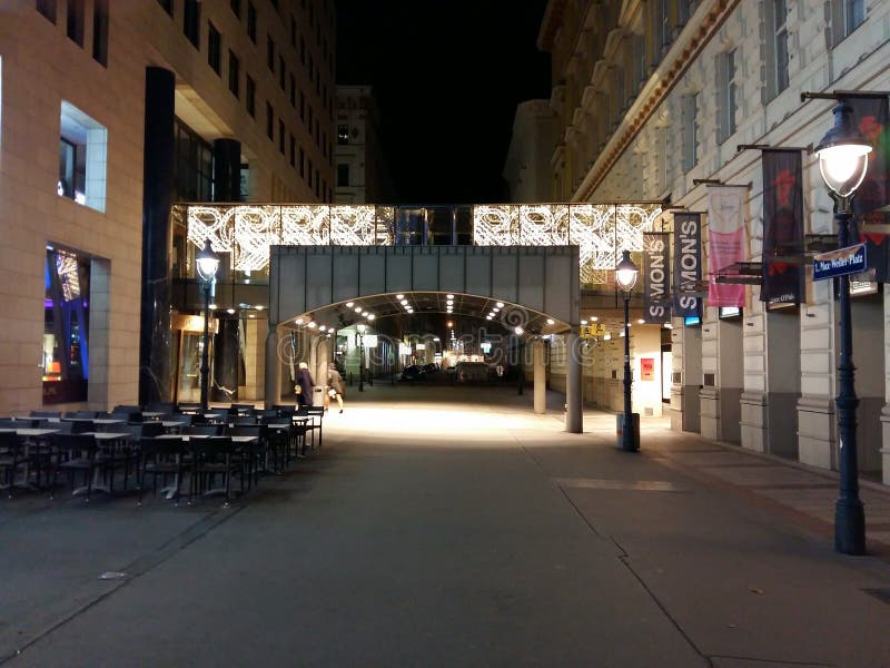 Vienna Night Street. editorial photography. Image of vienna - 68344697