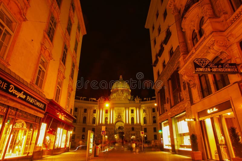 Vienna night view editorial photography. Image of austria - 357074382