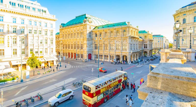Vienna Old Town Skyline and State Opera, Austria Editorial Photo ...