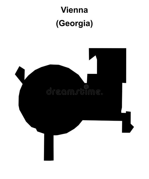 Vienna outline map stock illustration. Illustration of blank - 387026539