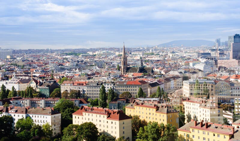 Vienna panorama stock image. Image of wiener, skyline - 16677527