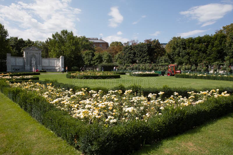 Vienna park. stock photo. Image of palace, landmark, architecture ...