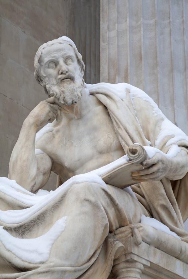 Vienna - the Philosopher Statue in Front of the Parliament Building in ...