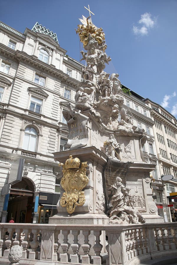Vienna. Plague column stock photo. Image of disease, gratitude - 38157796