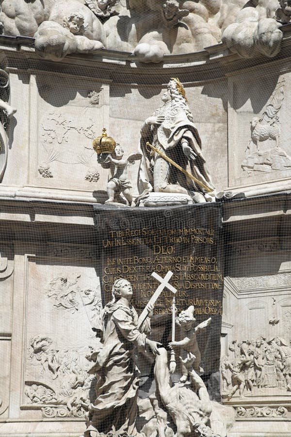 Vienna. Plague Pillar Mariana Pillar Stock Photo - Image of monument ...