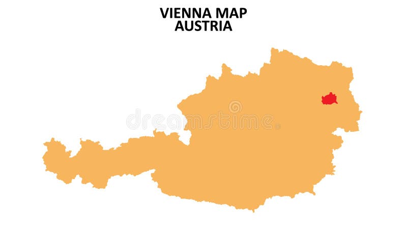 Vienna Regions Map Highlighted on Austria Map Stock Vector ...