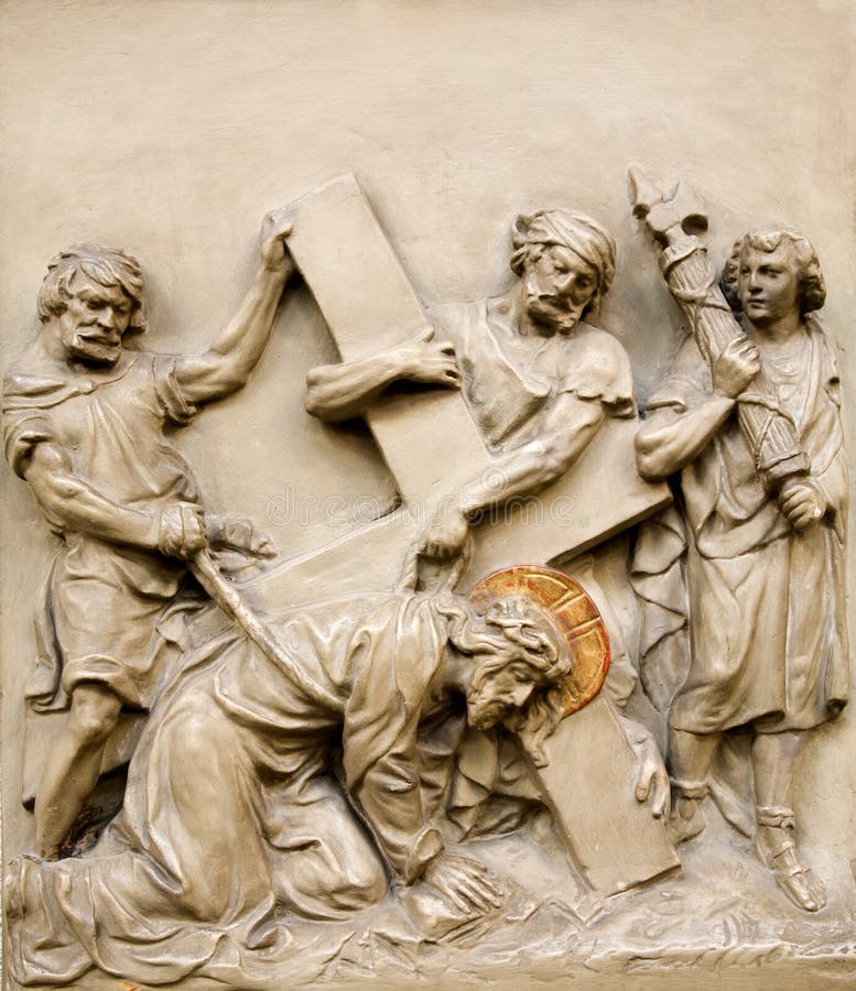 Vienna - Relief of Knight from Tomb in Michaelerkirche or St. Michael ...