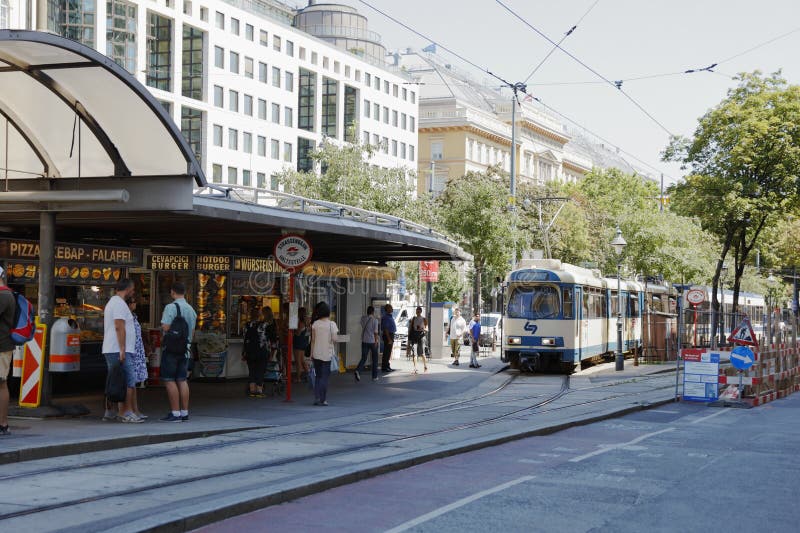 The Vienna Ring Tram in Vienna, Austria. Editorial Stock Image - Image ...