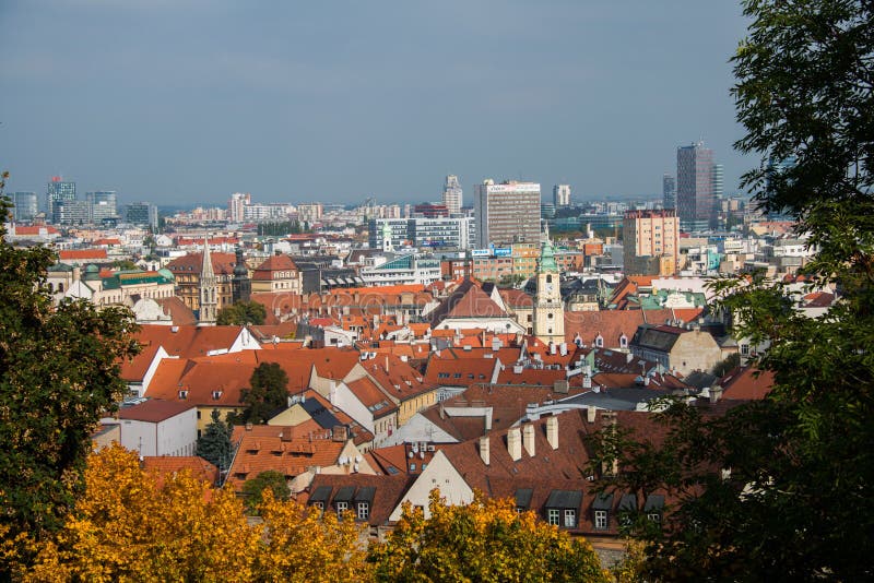 Vienna rooftops on bright stock photo. Image of landscape - 47568256