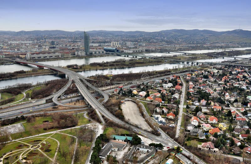 Vienna Skyline stock photo. Image of downtown, town, intersection ...