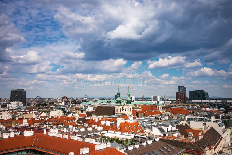 Vienna Skyline stock image. Image of cloud, cityscape - 96284749