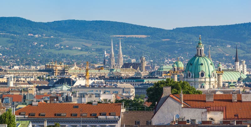 Vienna Skyline stock image. Image of building, wien, city - 89784063