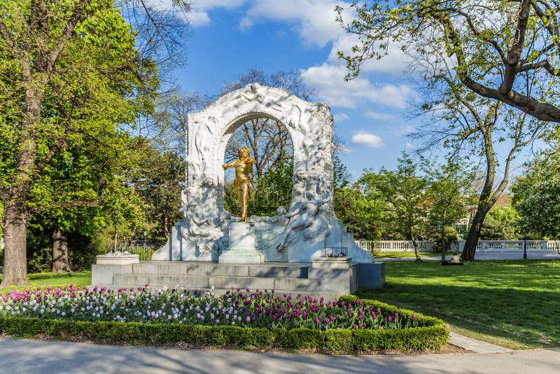 Vienna in the Spring Sunny Day, Austria Stock Image - Image of musician ...