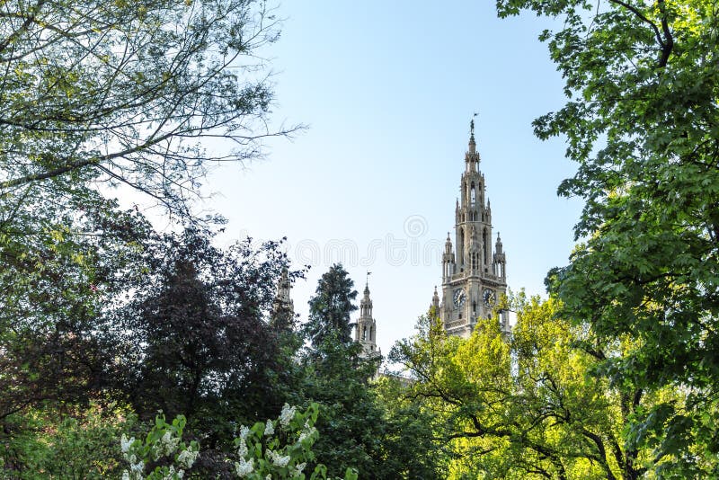 Vienna in the Spring Sunny Day, Austria Stock Image - Image of center ...