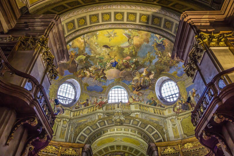 Vienna State Library Interior Stock Image - Image of famous, interior ...