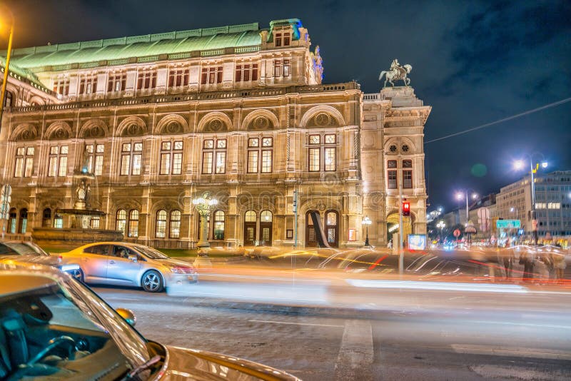 Vienna State Opera at Night, Vienna, Austria Editorial Photography ...