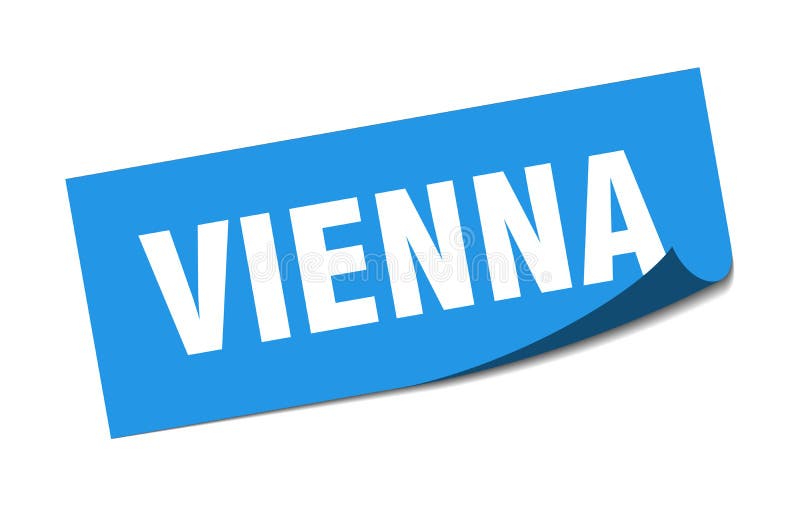 Vienna Sticker. Vienna Square Peeler Sign Stock Vector - Illustration ...