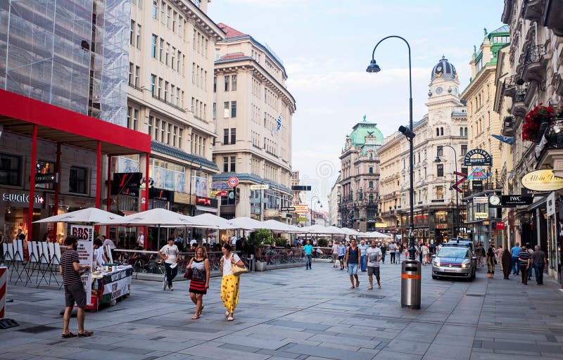 Vienna street , Austria editorial stock photo. Image of europe - 77419673