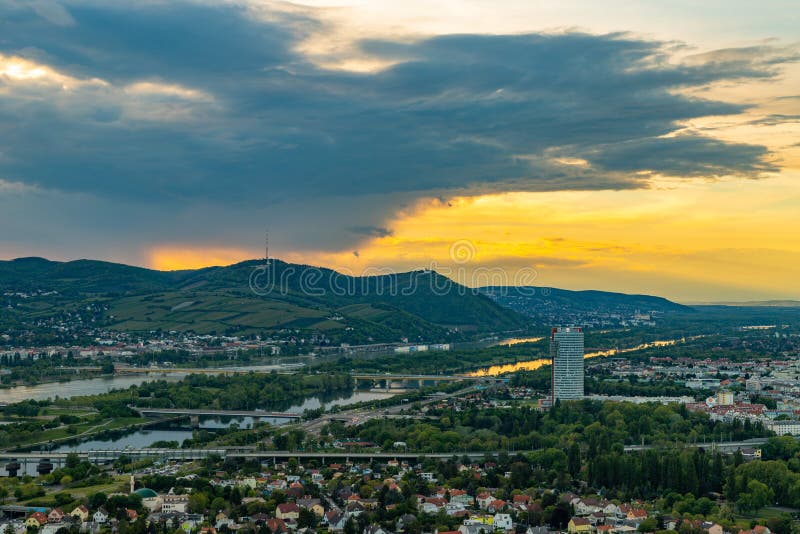 Vienna Suburbs Sunset stock photo. Image of osterreich - 229693854