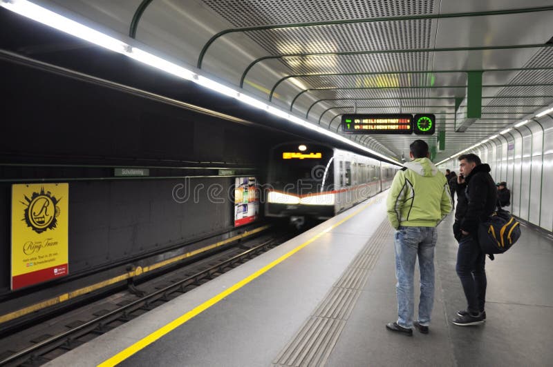 Vienna subway station editorial image. Image of subway - 82203830