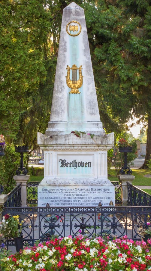 Vienna - Tombs of Composer Ludwig Van Beethoven on the Centralfriedhoff ...