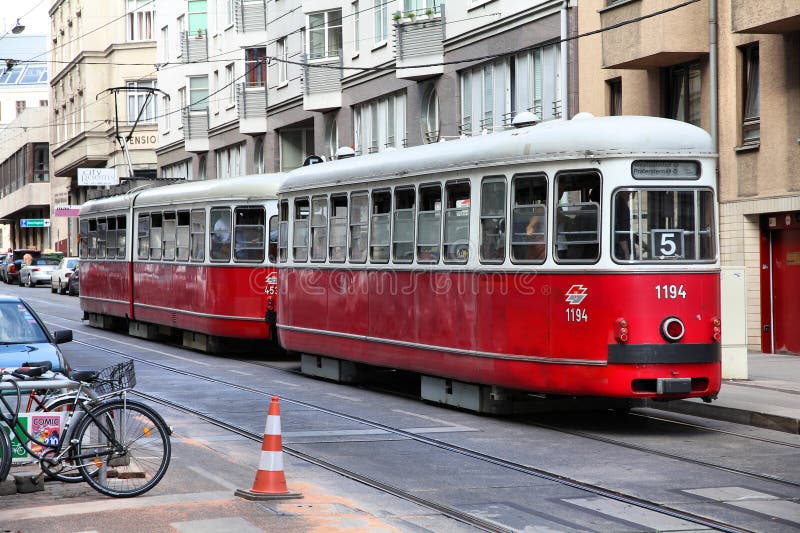 Vienna tram editorial stock image. Image of town, european - 23839649