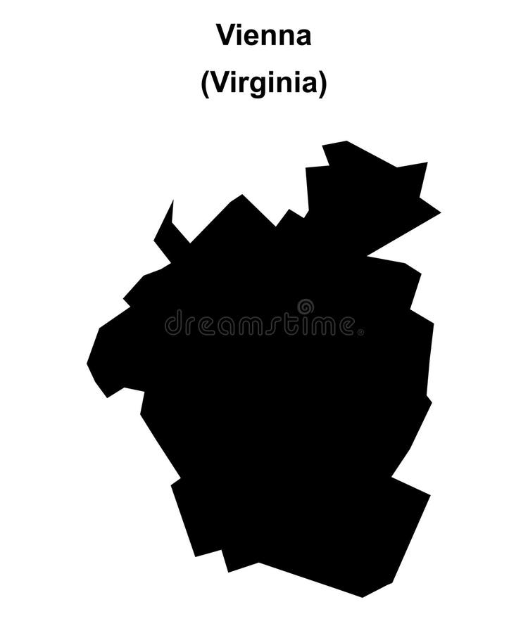 Vienna outline map stock vector. Illustration of icon - 357619136