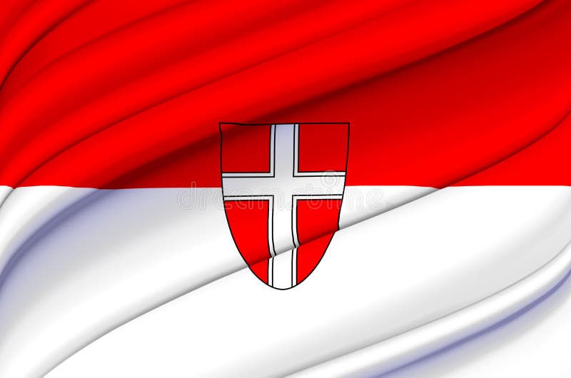 Vienna Waving Flag Illustration. Stock Illustration - Illustration of ...