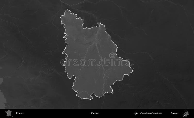 Vienne Highlighted, France. Grayscale Stock Photo - Image of ...