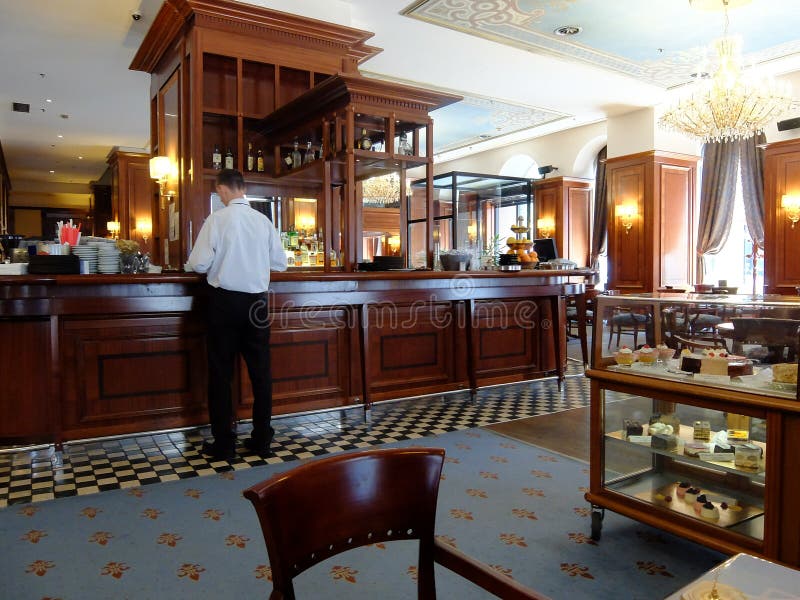 Viennese Style Interior Design And People Inside Editorial Stock Photo ...