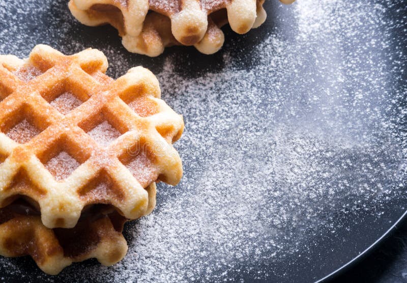 Viennese Waffles. Close Up View Stock Photo - Image of baking, viennese ...