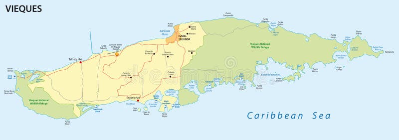 Vieques-Insel, Puerto Rico stock abbildung. Illustration von graphik ...