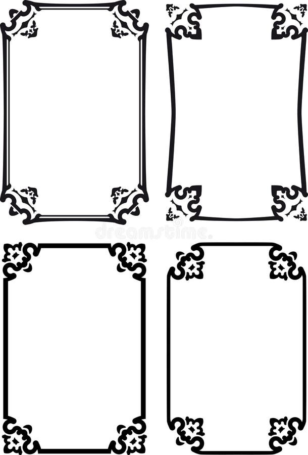 Klassischer Dekorativer Einfacher Schwarzer Rahmen Für Ihren Text, Menü ...